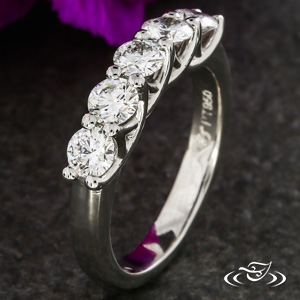 5 Stone Shared Prong Ring