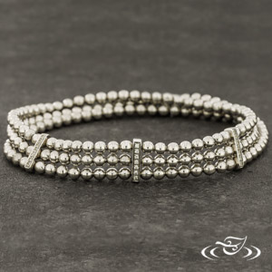 (3) Strand Stretchy Bead Bracelet