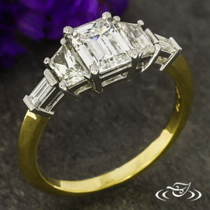 Emerald Multi Stone Engagement Ring