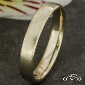 14Kt White Gold European CF Band