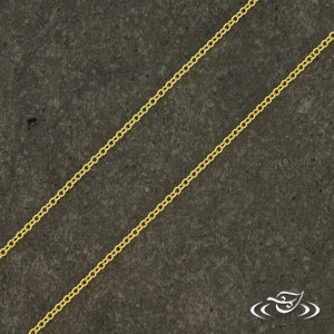 14Kt Yellow Gold Cable Chain, 1.3Mm, 18"