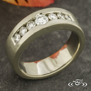 Wedding Band With Channel Set Diamonds