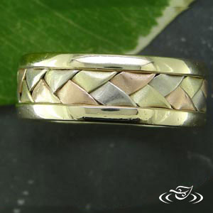 7.5MM Tri-Color Hand Woven Band
