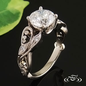 Woven Vine Engagement Ring