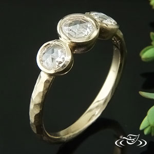 14K Y Gold Rustic Ring