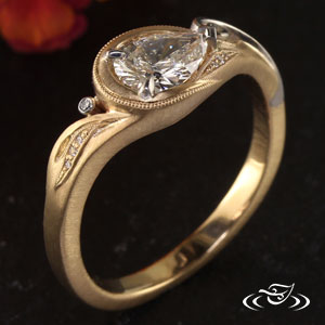 Unique Organic Style Engagement Ring