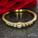 Graduated Gold Diamond Ring