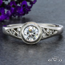 Milgrain And Filigree Bezel Engagement Ring