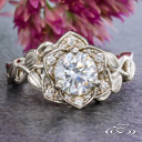 Diamond Lotus Engagement Ring