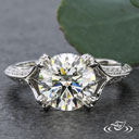 Platinum Diamond Melee Engagement Ring