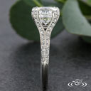 Platinum Diamond Melee Engagement Ring
