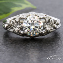 Diamond Lotus Flower Engagement Ring