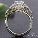 Diamond Lotus Flower Engagement Ring