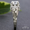 Diamond Lotus Flower Engagement Ring