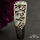 Carved Swirl Engagement Band