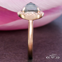 Micro Halo Engagement Ring