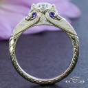 Violet Sapphire Vintage Engagement Ring