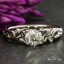 Leaf And Vine Engagement Ring