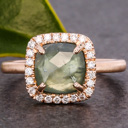 Micro Halo Engagement Ring