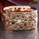 Hand Carved Queen Anne's Lace Band