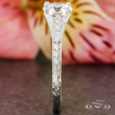 Wheat Engraved Engagement Ring