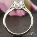 Modern Half Bezel Engagement Ring
