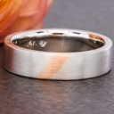Modern Rose Gold Stripe Ring