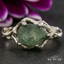 Tree Branch Ring With Rough Sapphire