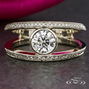 Faux Tension Diamond Engagement Ring