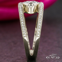 Faux Tension Diamond Engagement Ring