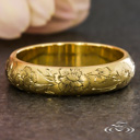 Carnation Engraved Ring