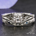 Engraved Shadow Band With Accents