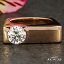 Modern Engagment Ring With European Shank