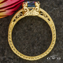 Regal Golden Leaf And Filigree Ring