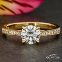 Diamond Accented Trellis Engagement Ring