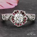 Ruby Flower Ring