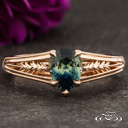 Pine Tree Sapphire Engagement Ring