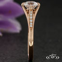 Trellis Style Accented Engagement Ring