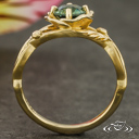 Golden Sapphire Poppy Ring