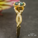Golden Sapphire Poppy Ring