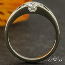 Semi-Bezel Set Filigree Ring