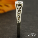 Semi-Bezel Set Filigree Ring