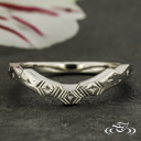 Art Deco Star Wedding Band