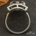 Pink Sapphire Skull Ring