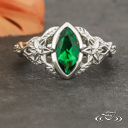 Custom Botanical Engagement Ring