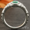 Custom Botanical Engagement Ring