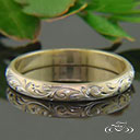 Two Tone Scroll Engraved Band