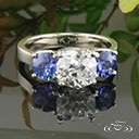 Classic 3-Stone 4-Prong Mounting