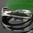 14K White Gold X-1 Wrap With Split Shank