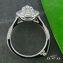 Antique 3-Prong Double Halo Mounting